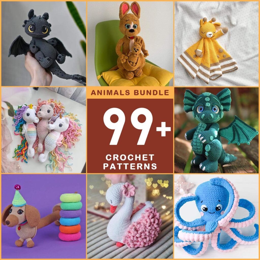 Animals bundle : 99+ Amigurumi Crochet patterns - Craftyo